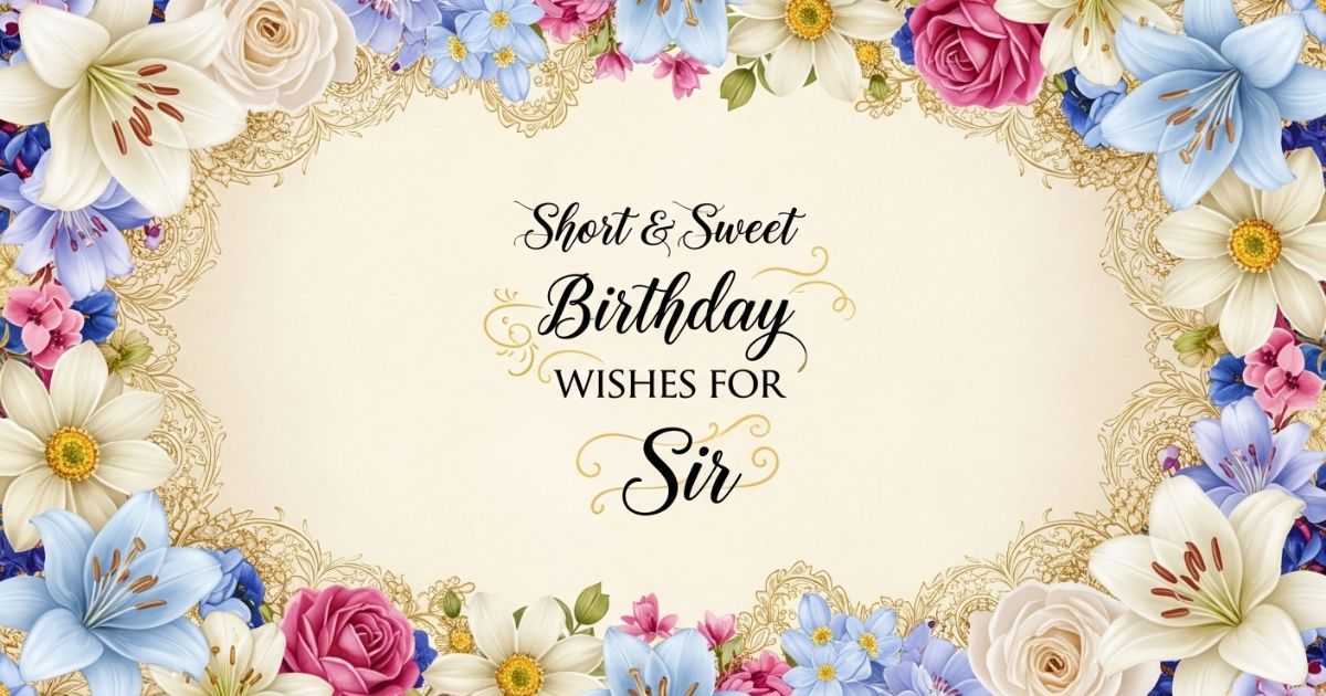 150+ Birthday Wishes for Sir – Heartfelt, Funny & Professional Messages ...